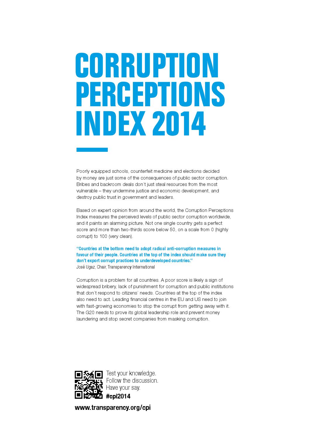 Corruption Perceptions Index 2014 by Transparency International - Issuu