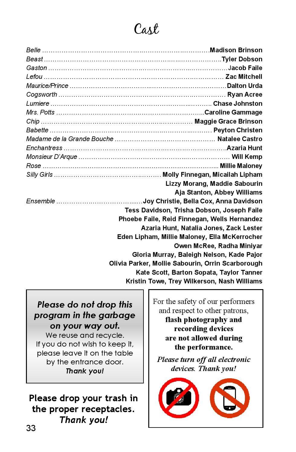 Beauty and the Beast Jr Playbill by Rome LittleTheatre - Issuu