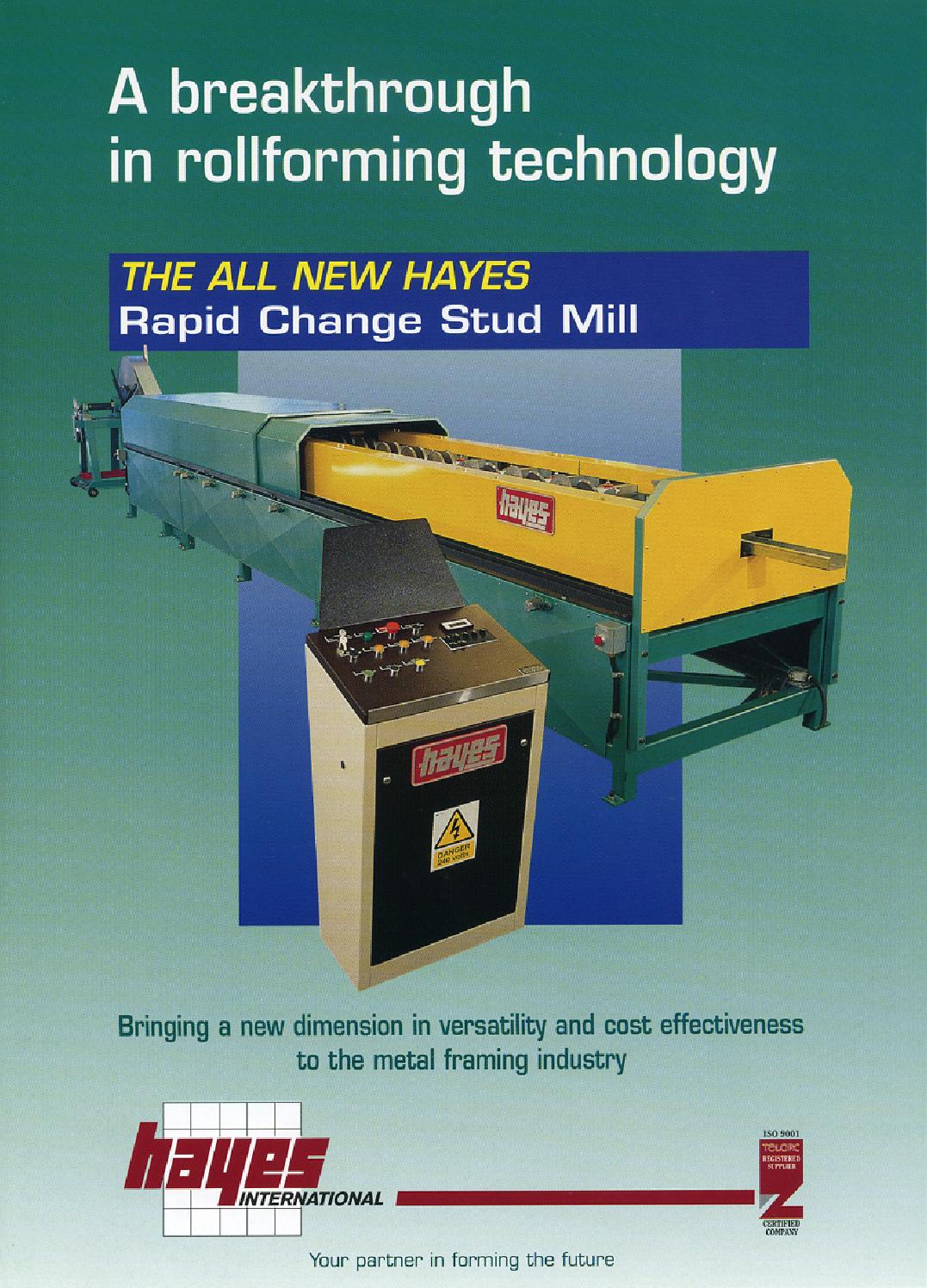 Hayes Rapid Change Stud Mill by The Bradbury Group - Issuu