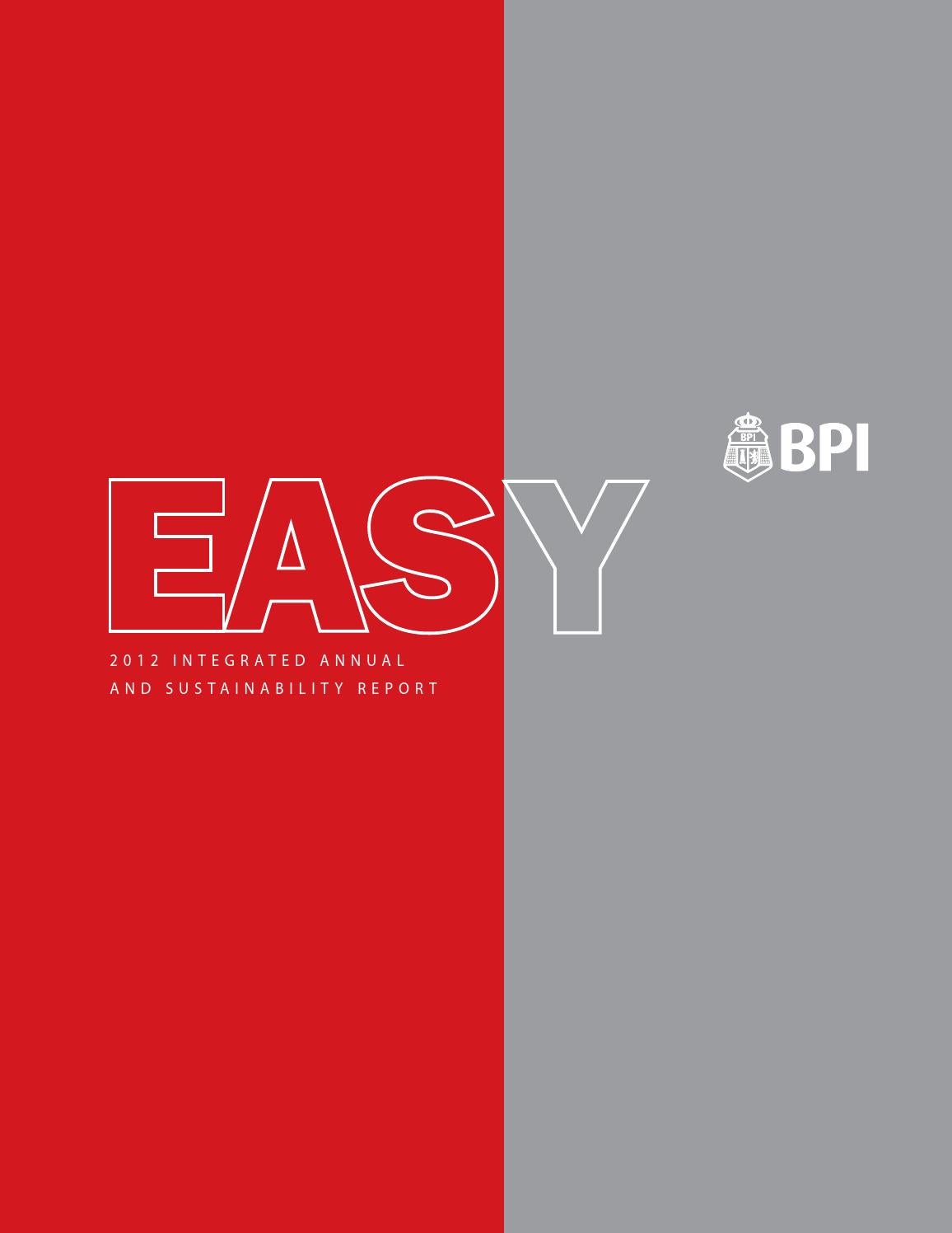 BPI 2012 sustainability report by Writers Edge - Issuu