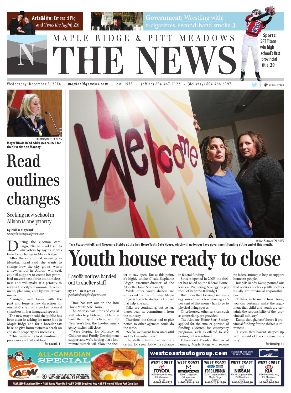 Maple Ridge News, December 03, 2014 by Black Press Media Group - Issuu