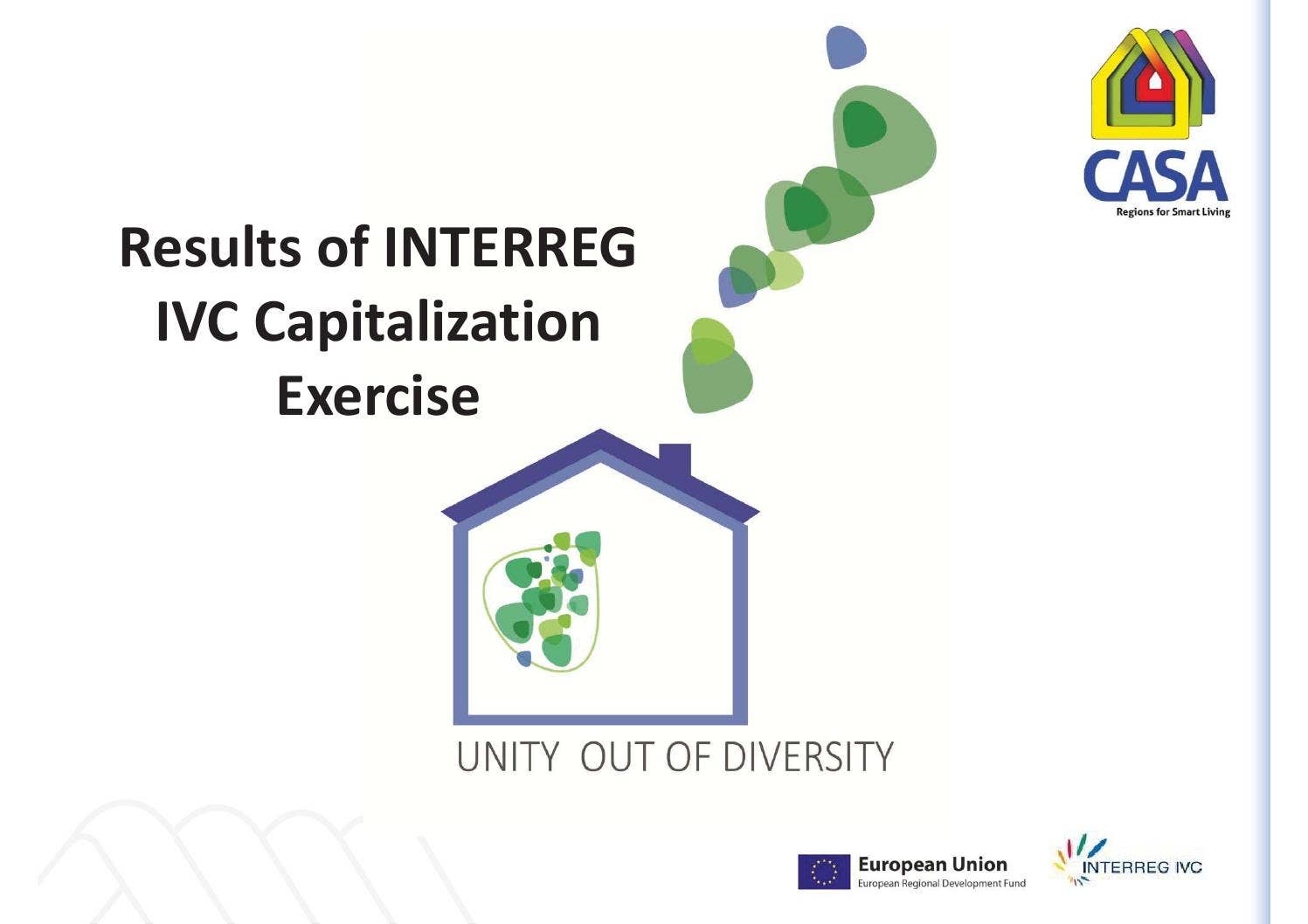 Results of INTERREG IV C Capitalization Exercise by Fundación INTRAS ...