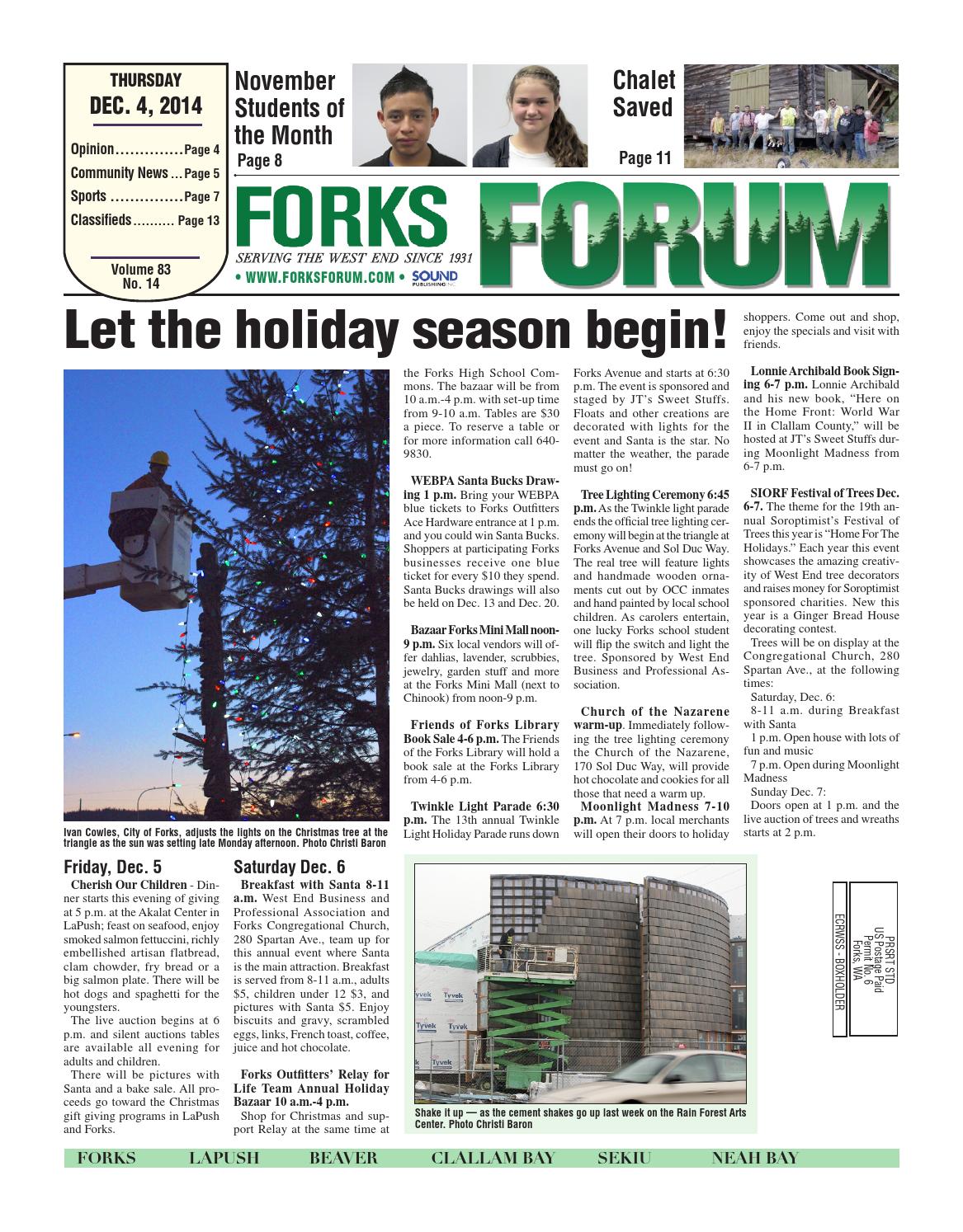 Forks Forum, December 04, 2014 by Sound Publishing - Issuu