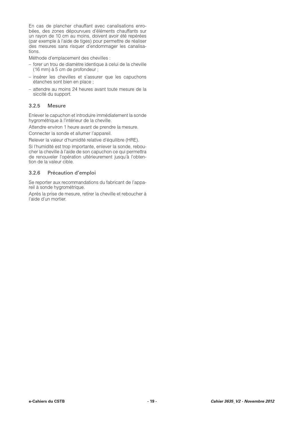 E cahiers 3635 v2 du cstb exécution des enduits de sols intérieurs pour la pose de revêtements ...
