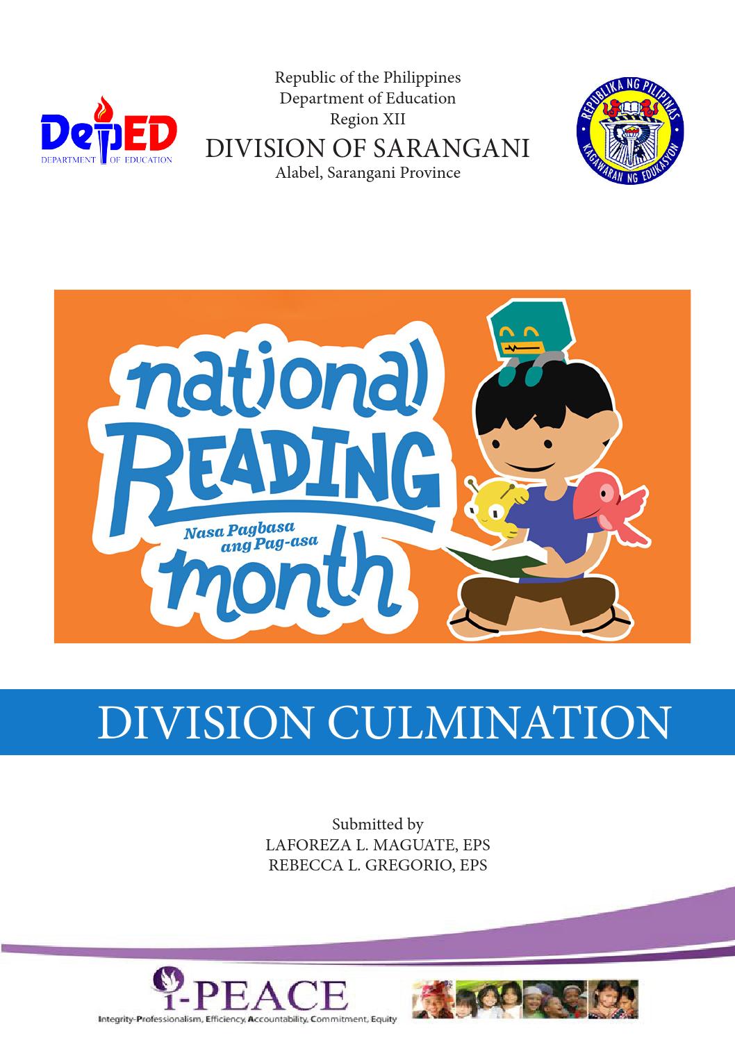 National Reading Month 2014 - Division of Sarangani by Ariel Lalisan ...