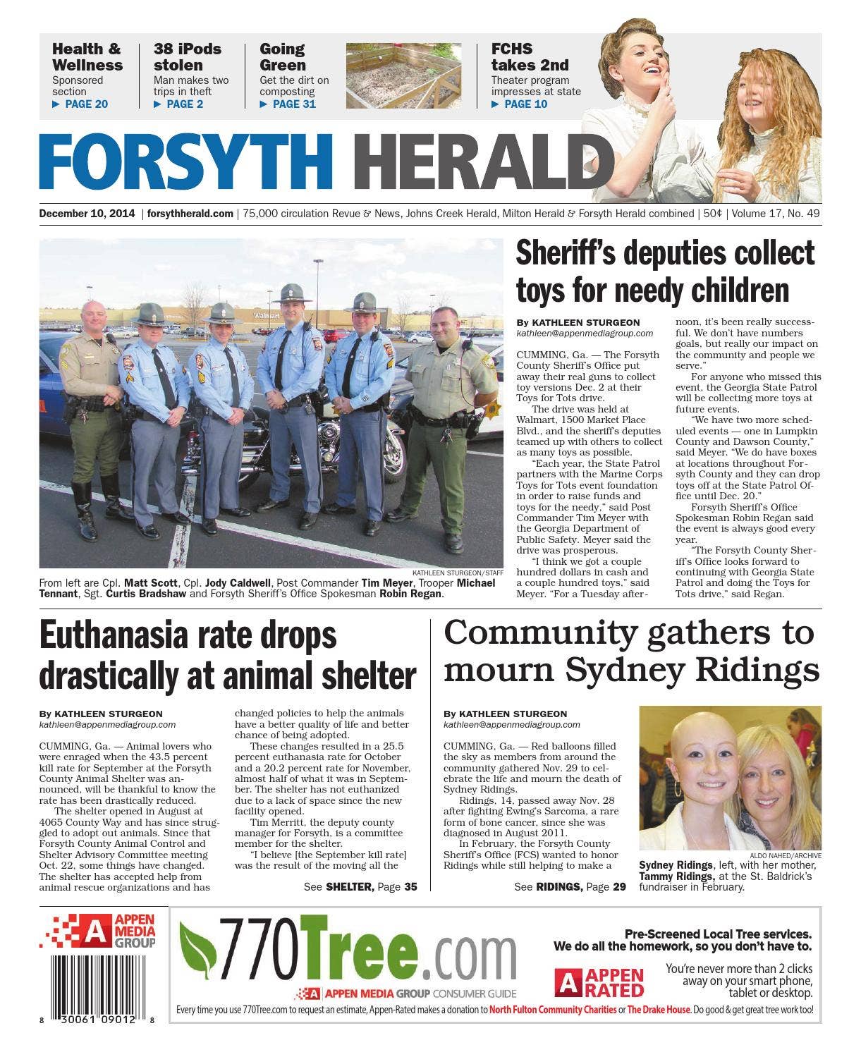 Forsyth Herald, December 10, 2014 by Appen Media Group - Issuu