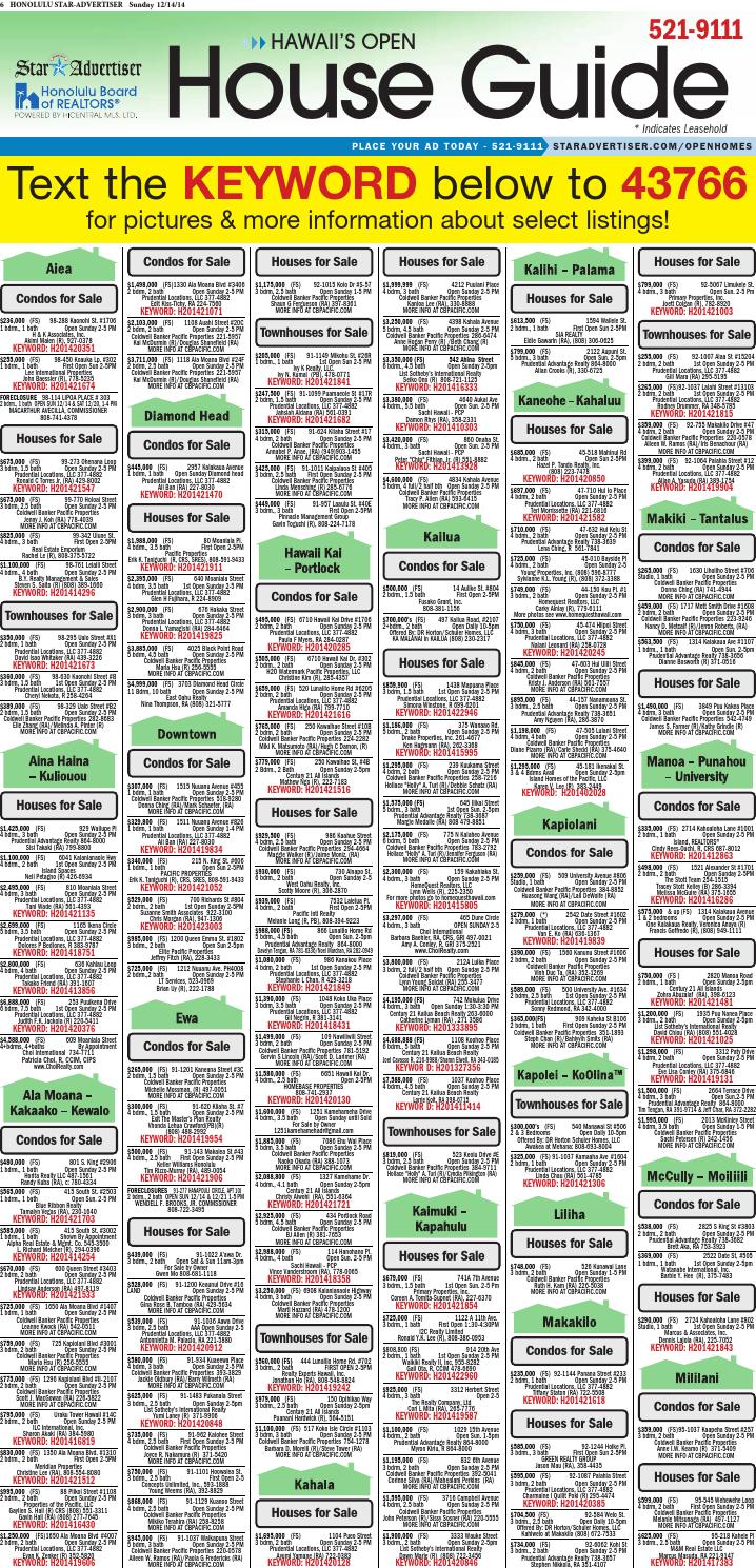 Open house guide 121414 by Oahu Publications, Inc - Issuu