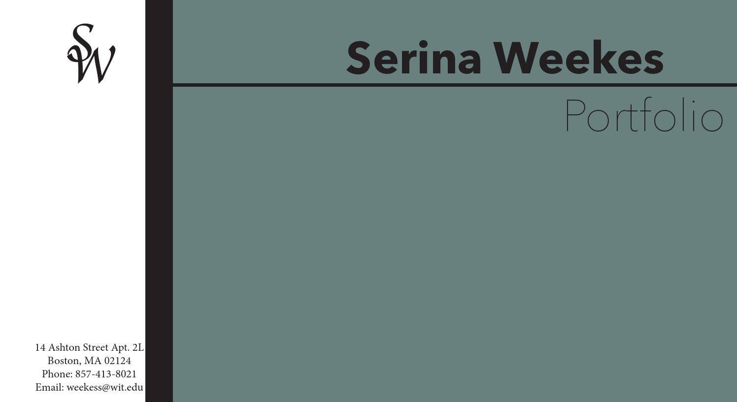 My Portfolio by Serina Weekes - Issuu