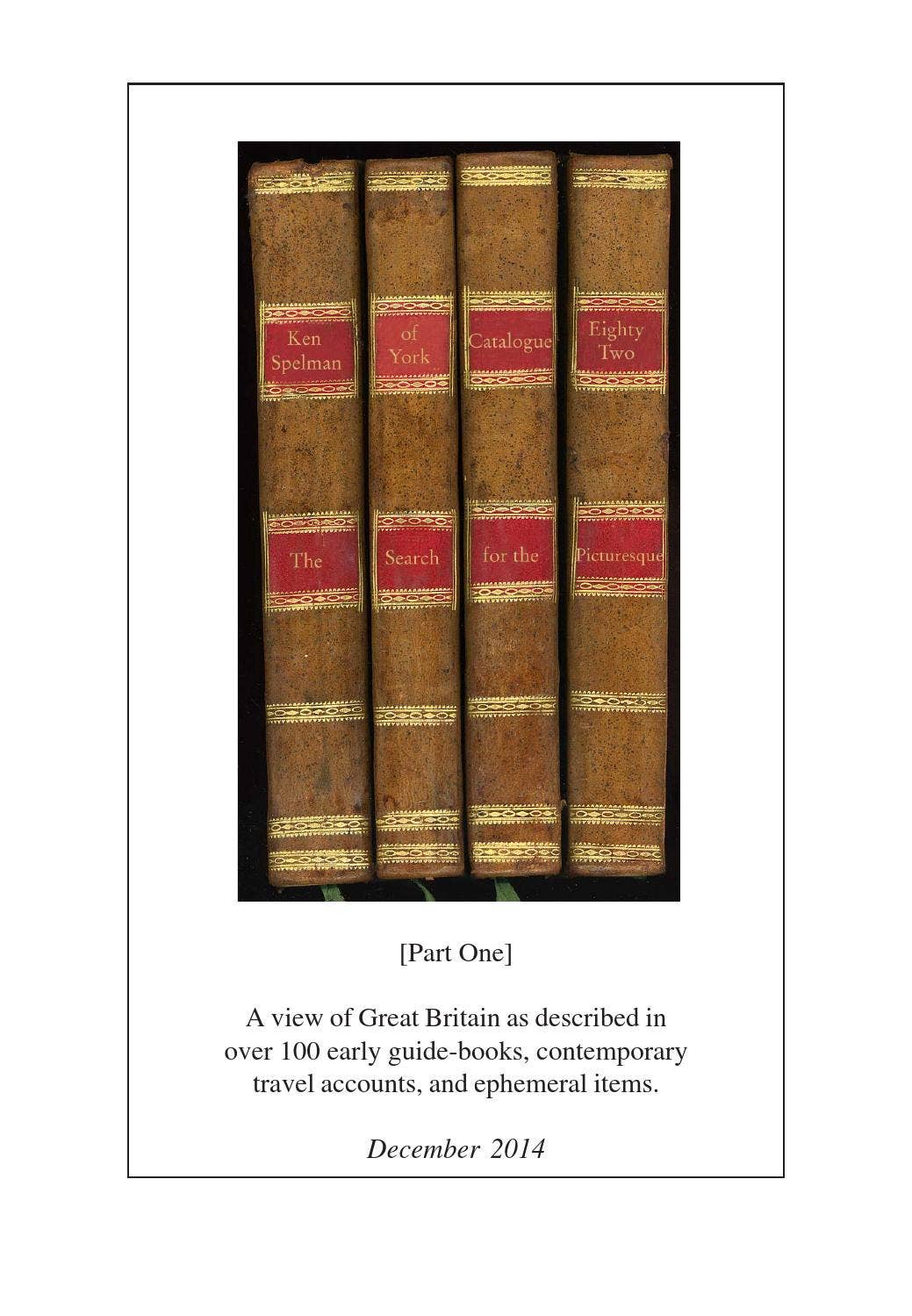 Catalogue 82 - Dec 2014 - Tours and Travels to Great Britain. Part I ...