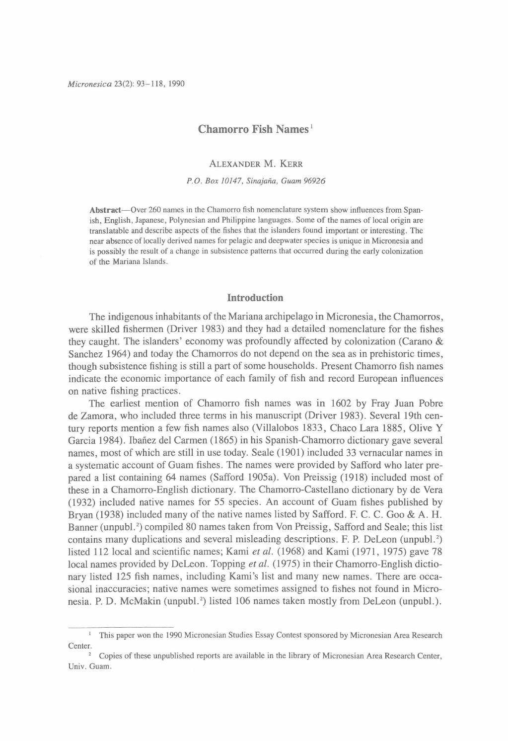 Chamorro Fish Names by MARC - Issuu