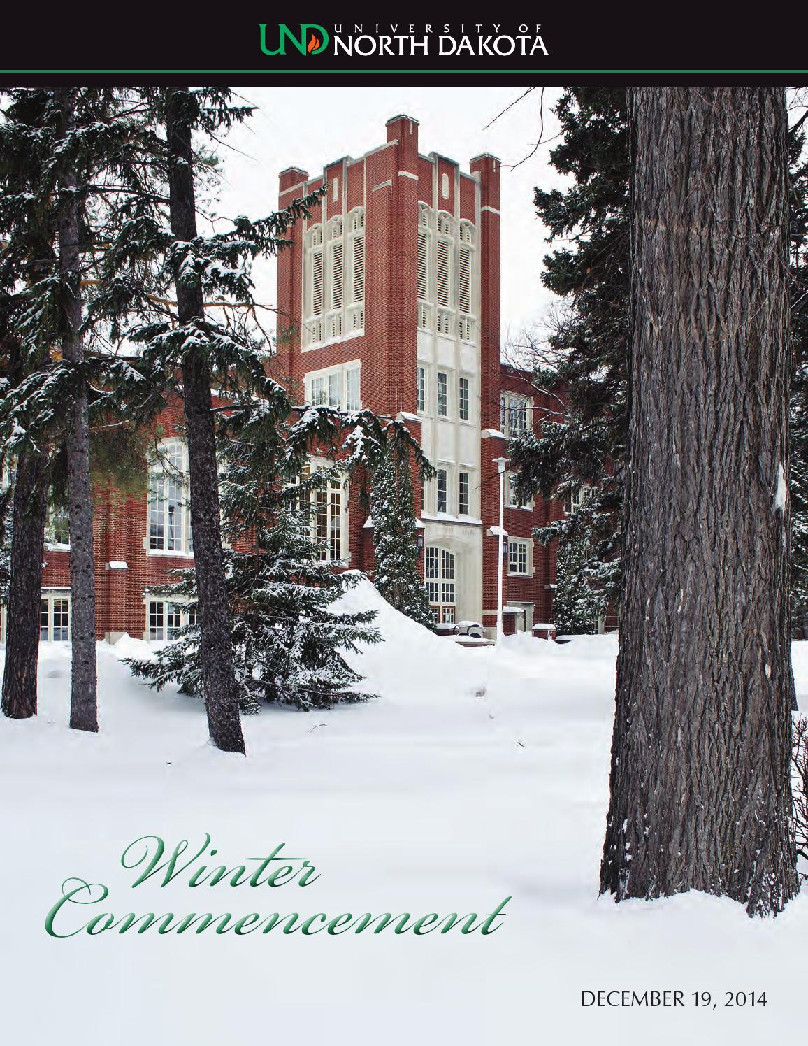 UND 2014 Winter Commencement Program by University of North Dakota - Issuu