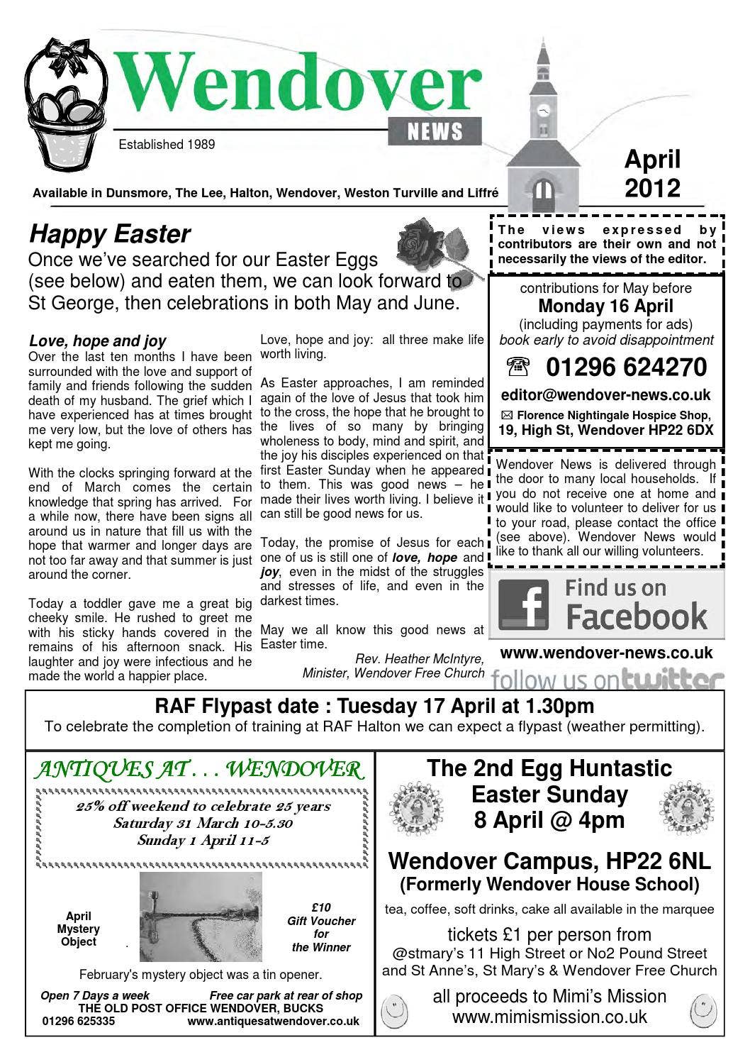 April 2012 Wendover News by Wendover News - Issuu