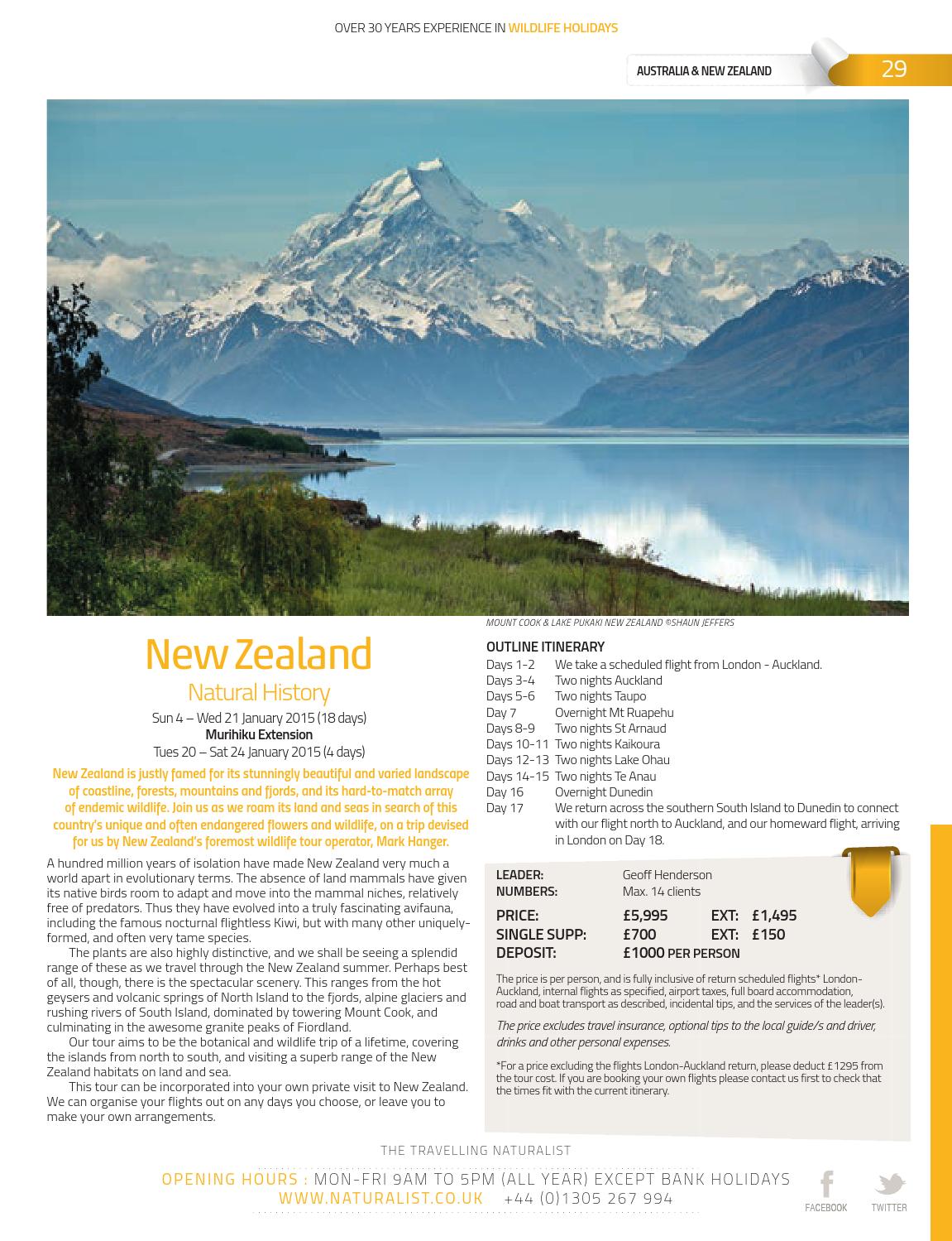 The Travelling Naturalist Brochure 2015 by The Natural Travel ...