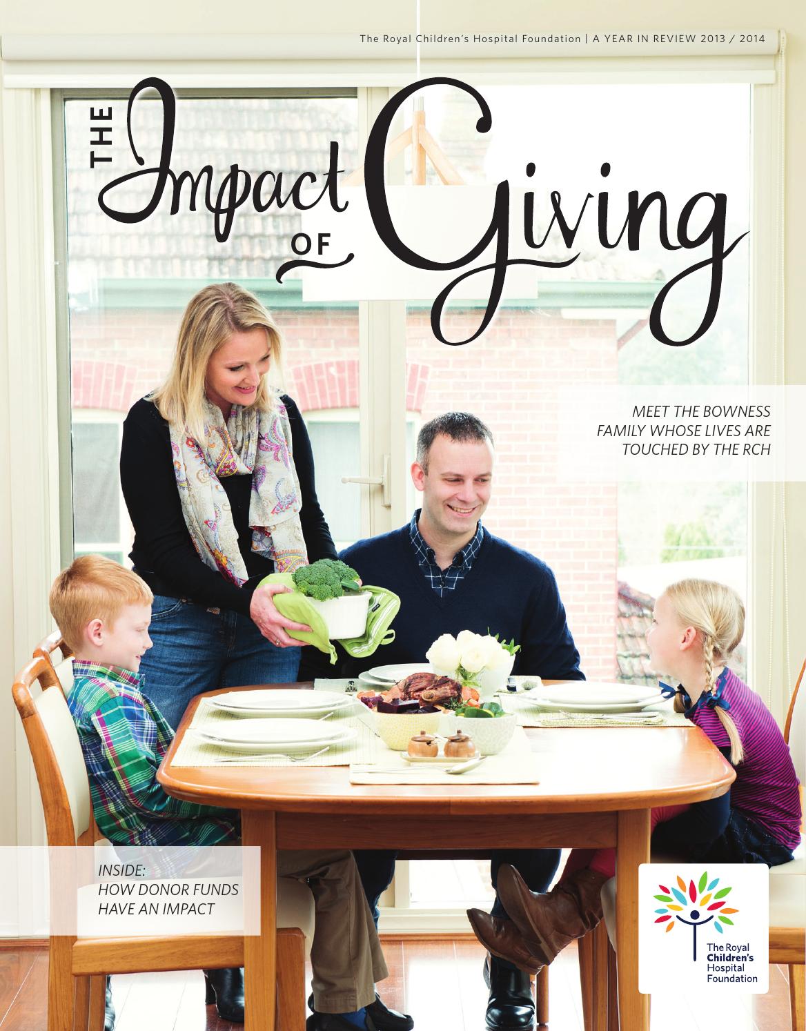 The Impact of Giving 2014 by RCH Foundation - Issuu