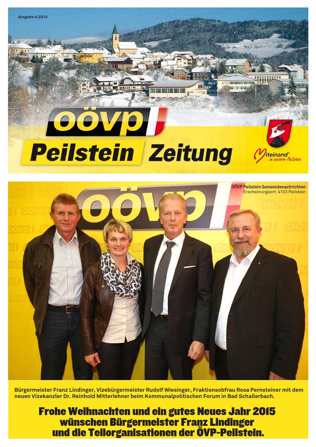 Peilstein Weihnachtszeitung 2014 by OÖVP Bezirk Rohrbach - Issuu