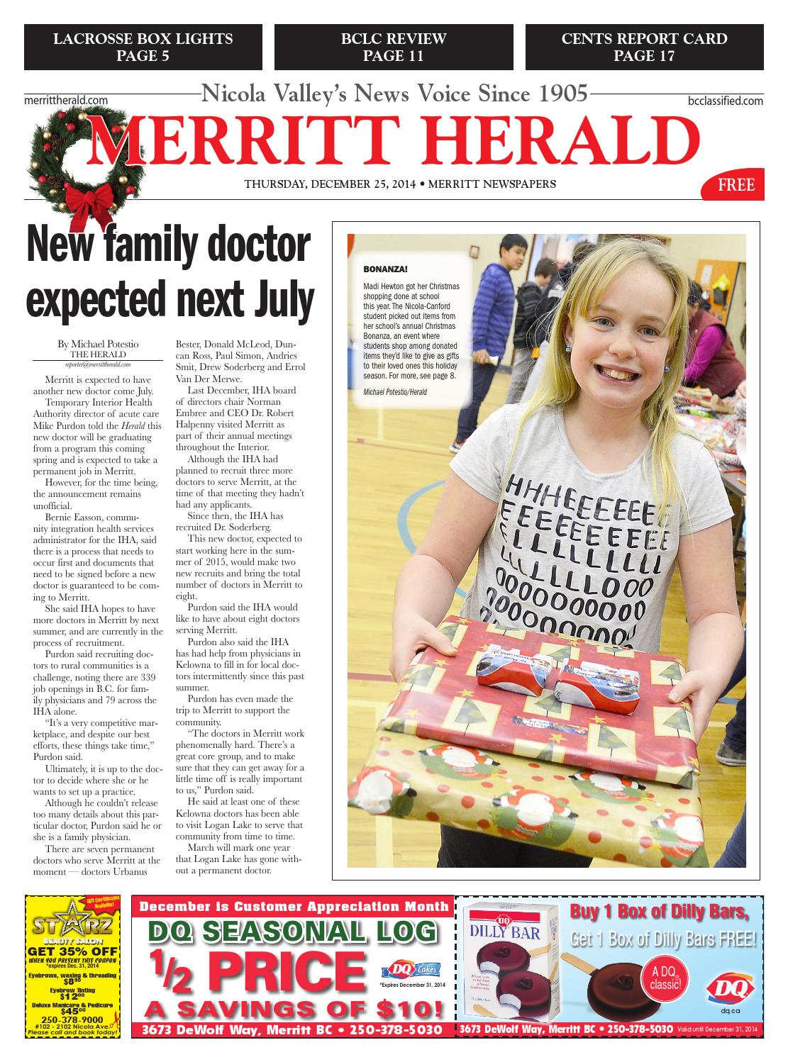 Merritt Herald - December 25, 2014 by Merritt Herald - Issuu