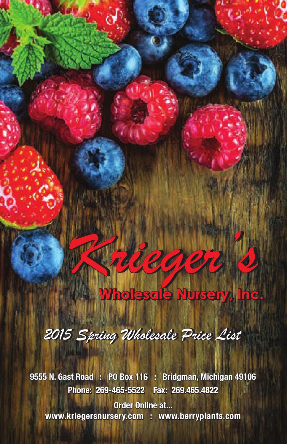 Krieger wholesale nursery spring 2015 price list final low res by ...