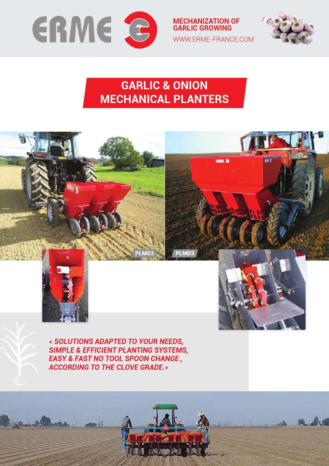Garlic & onion mechanical planters by Horticultura & Poscosecha - Issuu