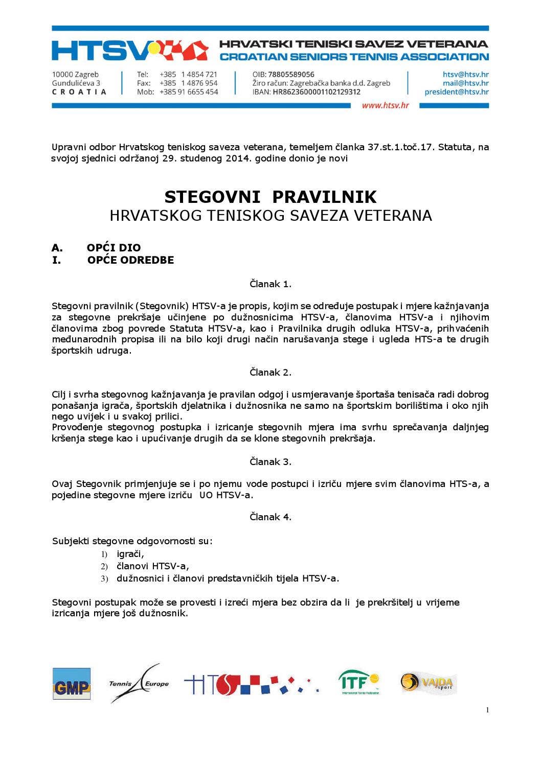 HTSV stegovni pravilnik by HTSV - Issuu