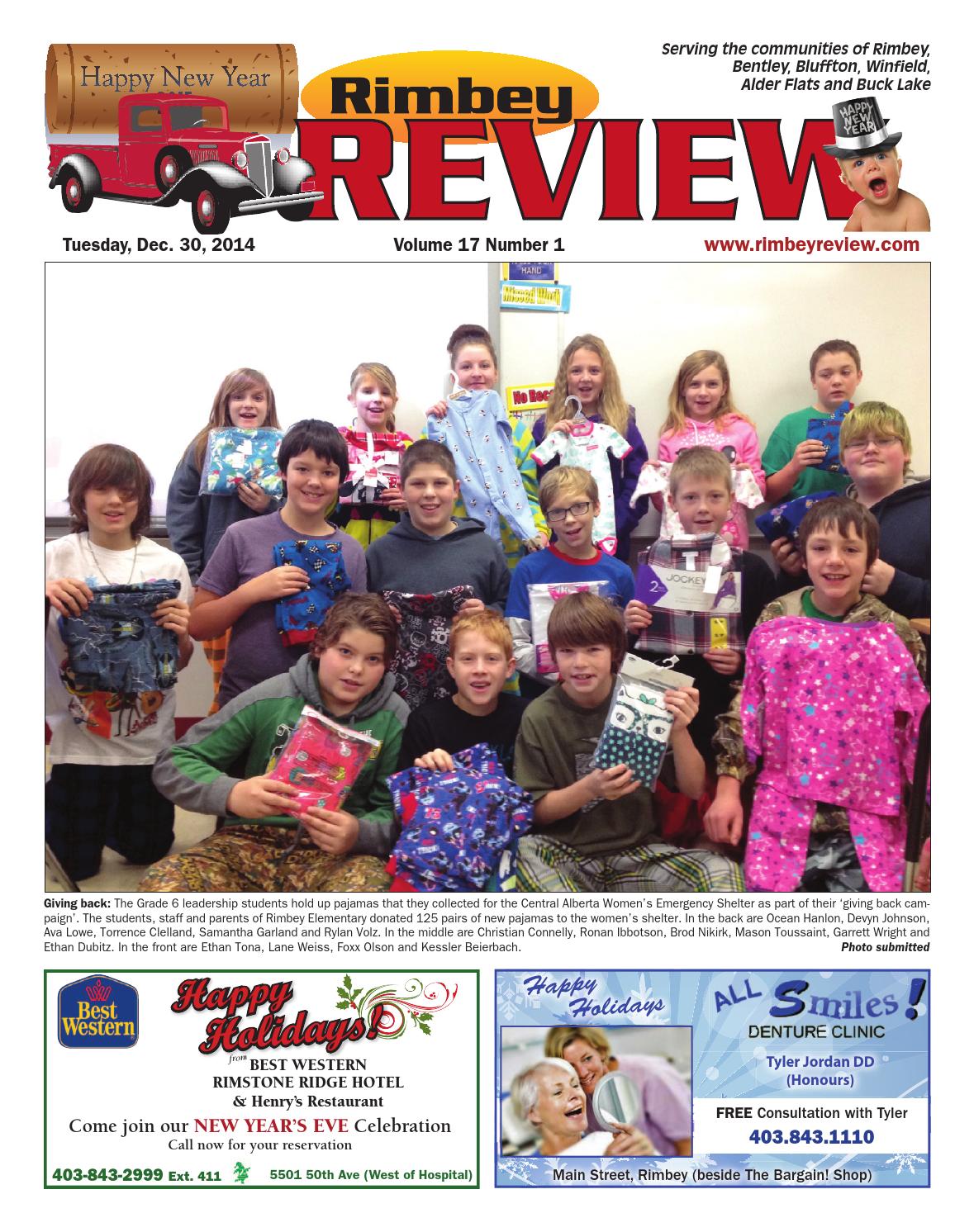 Rimbey Review, December 30, 2014 by Black Press Media Group - Issuu