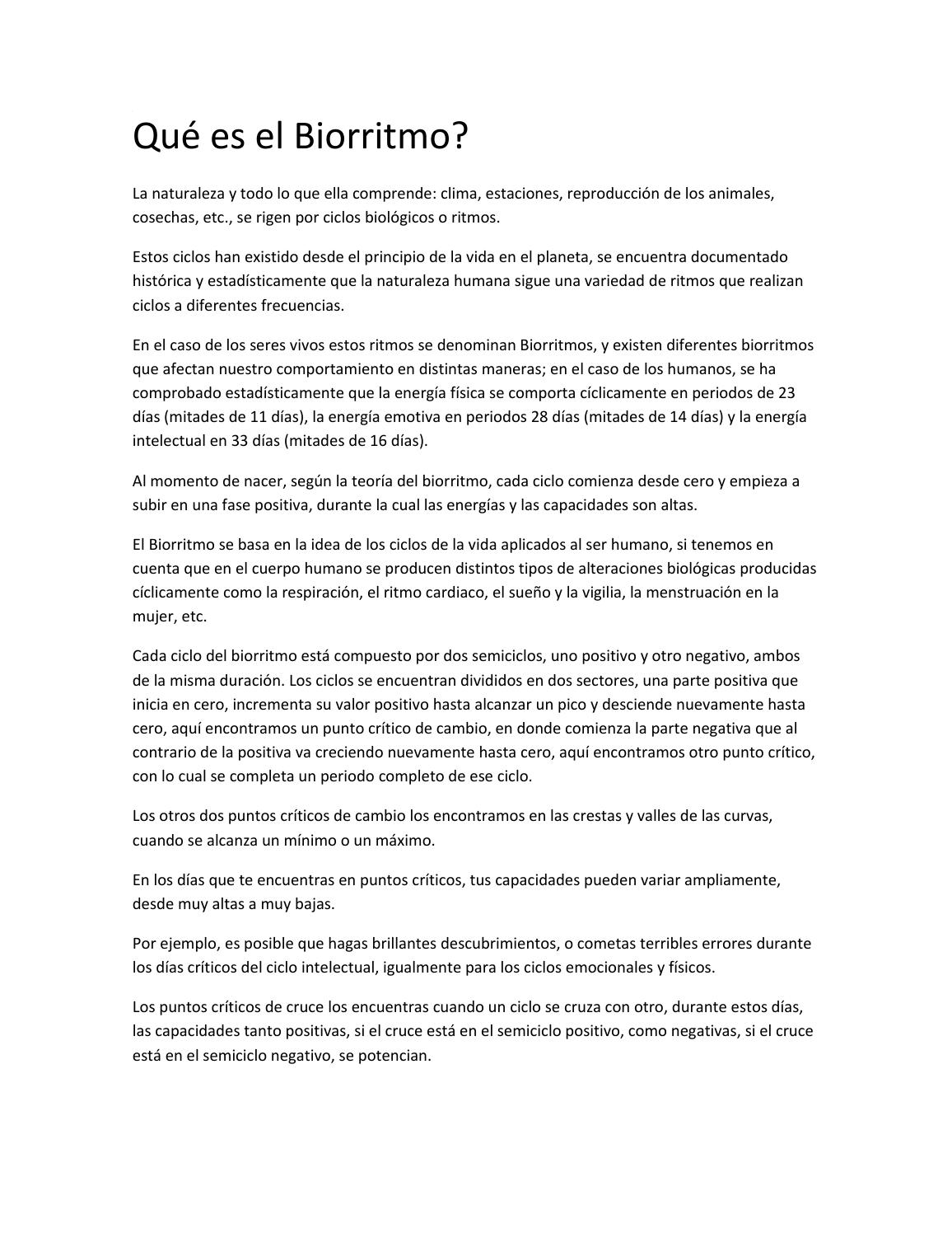 Qué es el biorritmo by Jesus Ernesto Ludena Ruiz - Issuu