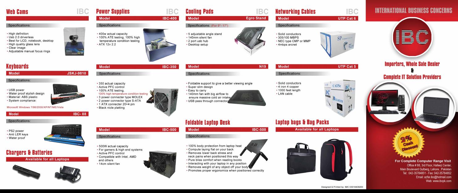 Ibc Final Product Brochure by Saadia Tajammal - Issuu