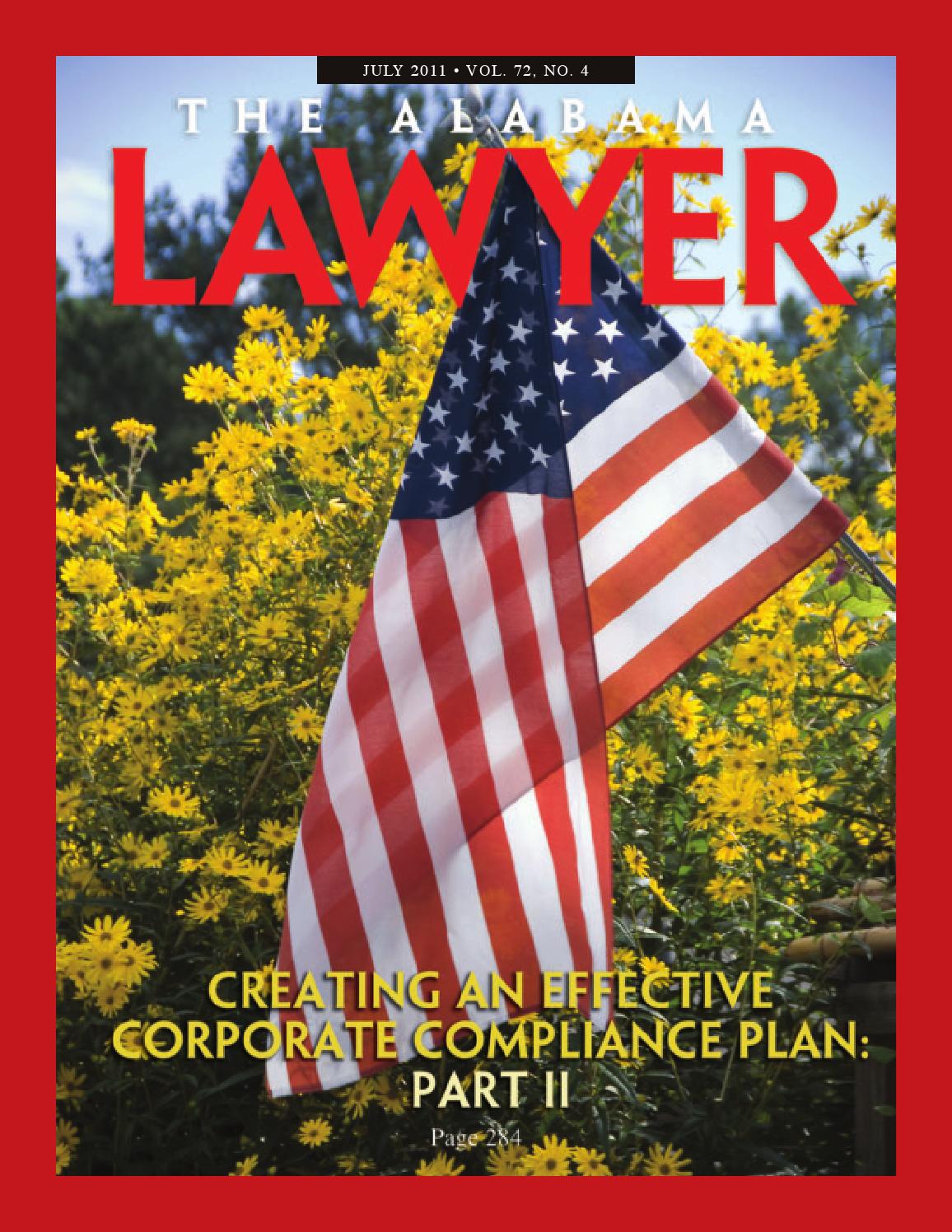 Al lawyer july 2011 by Alabama State Bar Association - Issuu