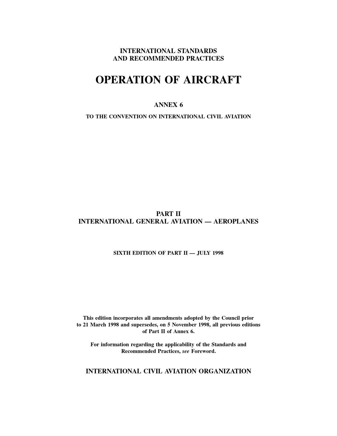 ICAO Annex 06 publ.2 6th edition by Igli Larashi - Issuu