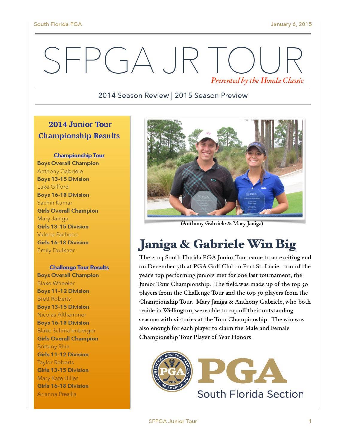SFPGA Jr Tour Winter Series Newsletter by Meredith Schuler - Issuu