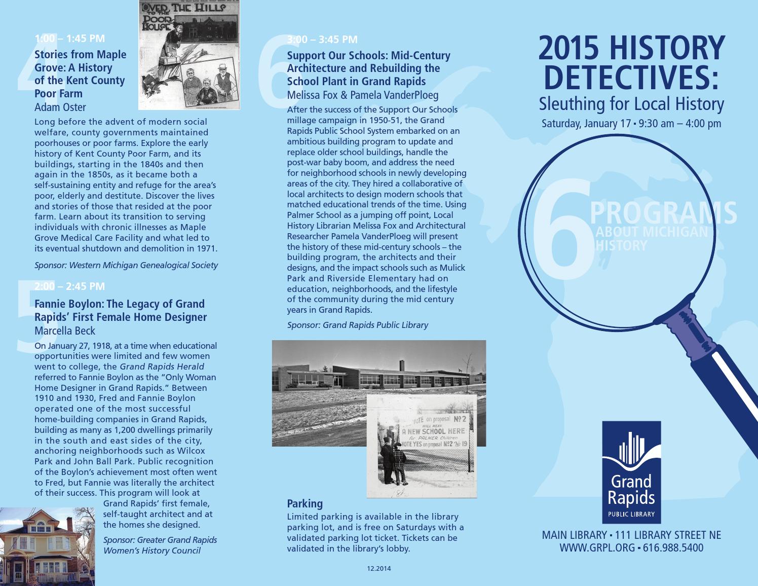History Detectives 2015 by Grand Rapids Historical Society - Issuu