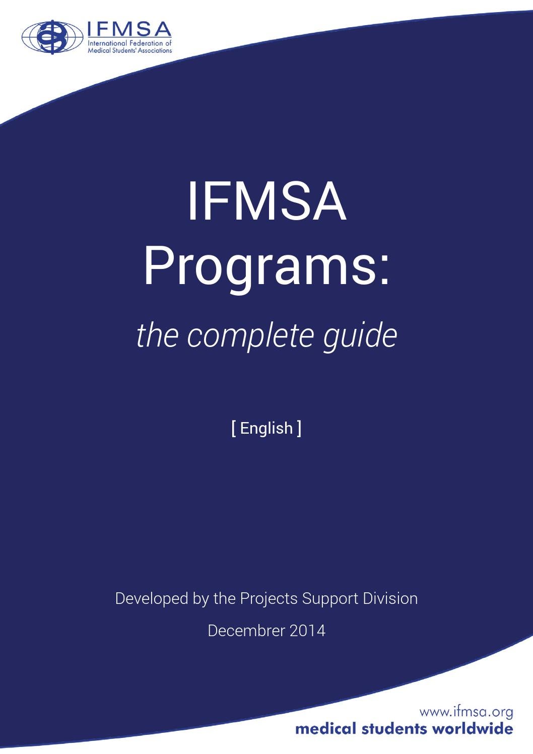 IFMSA Programs: the complete guide [English] by International ...