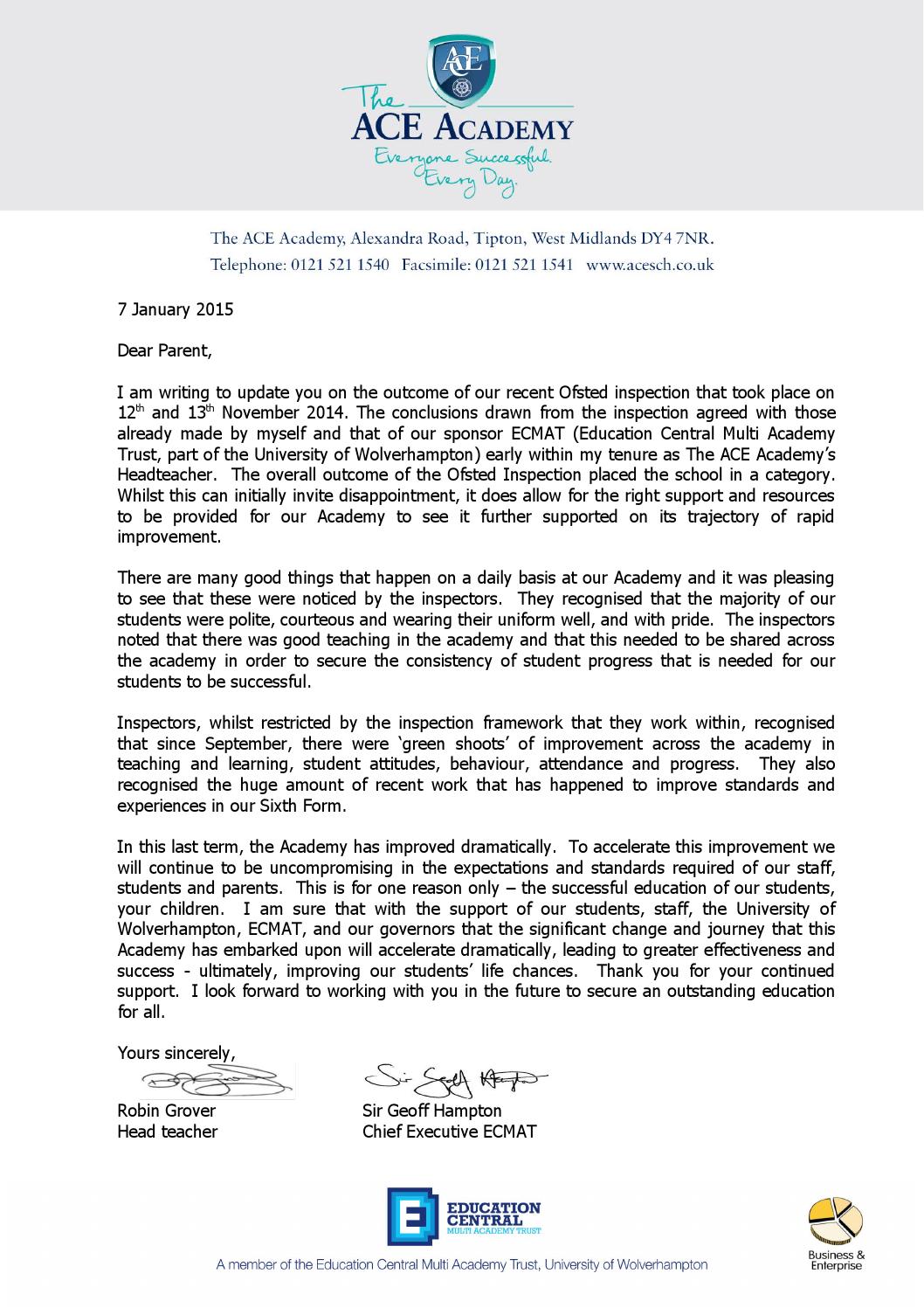 Ofsted Outcome Letter by Schudio - Issuu