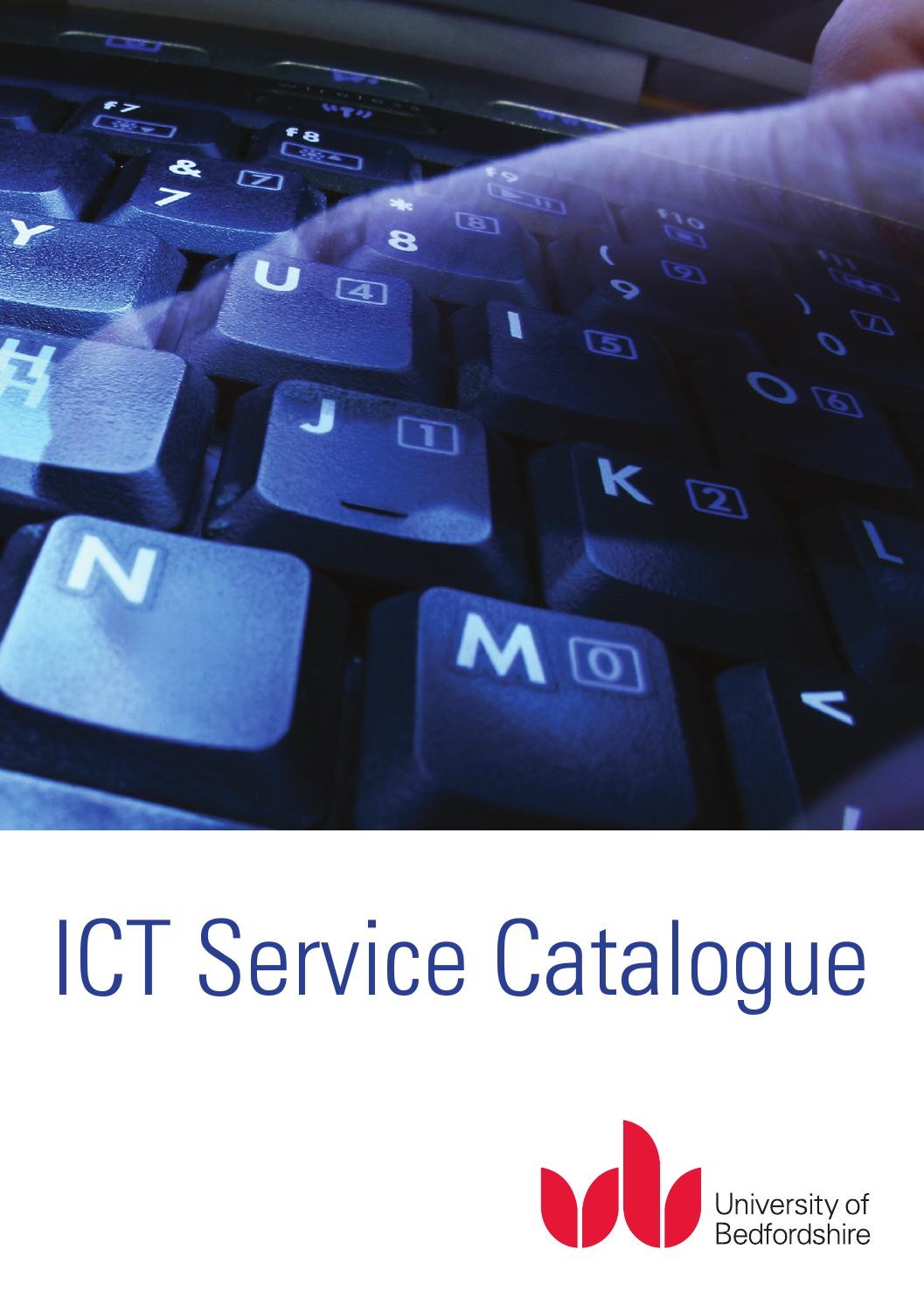 ICT Service Catlogue by University of Bedfordshire - Issuu