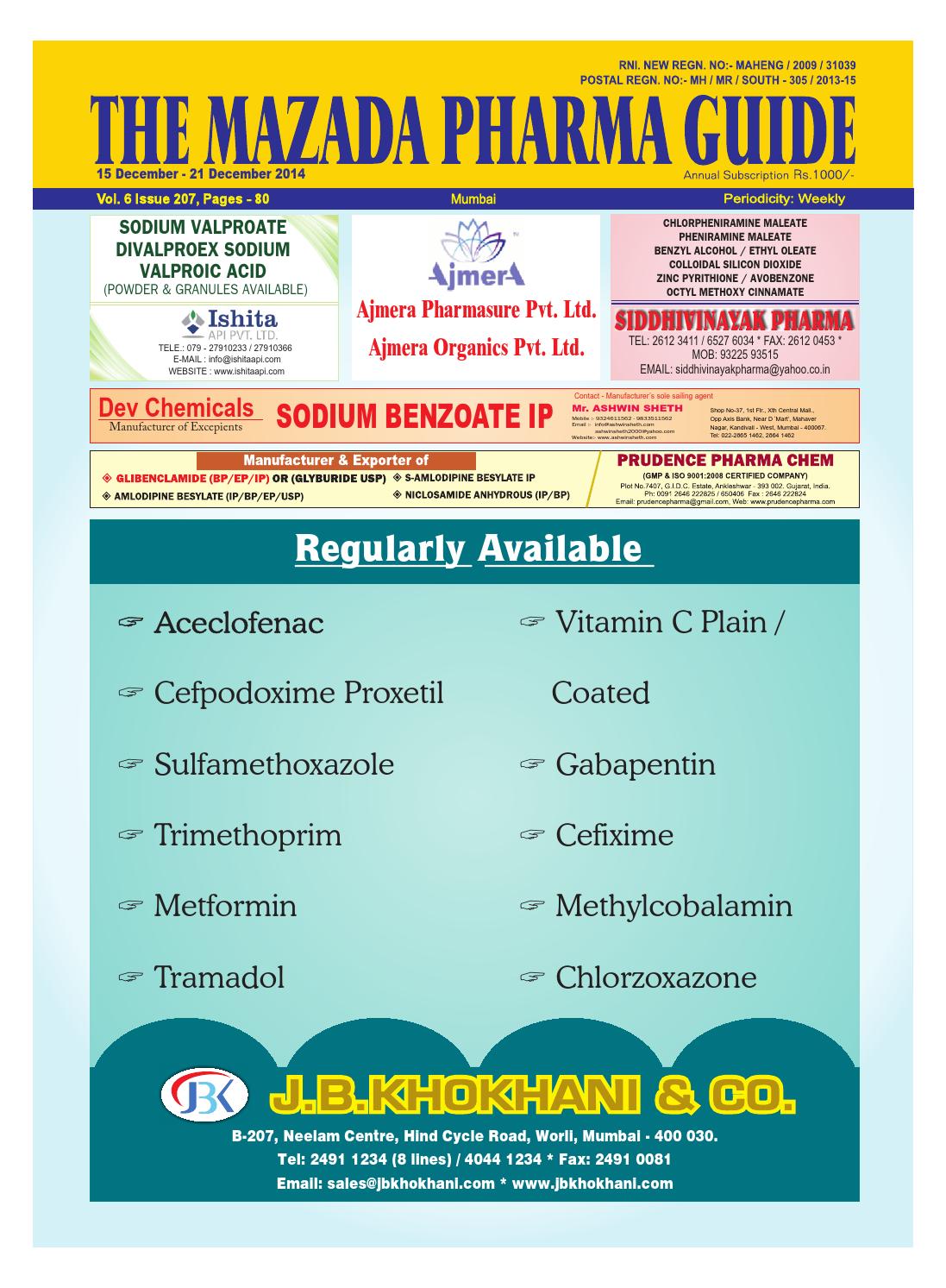 The mazda pharma guide 15 dec 21 dec 2014 by The Mazada Pharma Guide ...