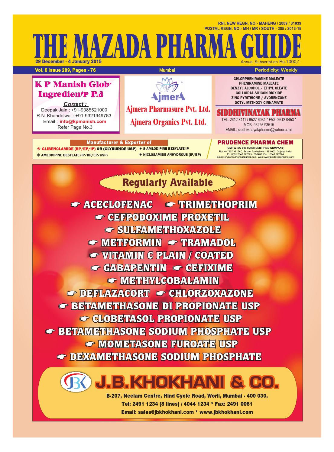 The mazda pharma guide 29 dec 4 jan 2015 by The Mazada Pharma Guide - Issuu