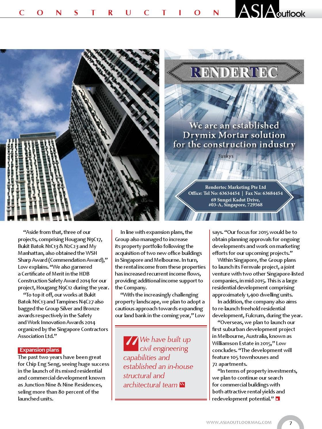 CHIP ENG SENG CORPORATION LTD by Outlook Publishing - Issuu