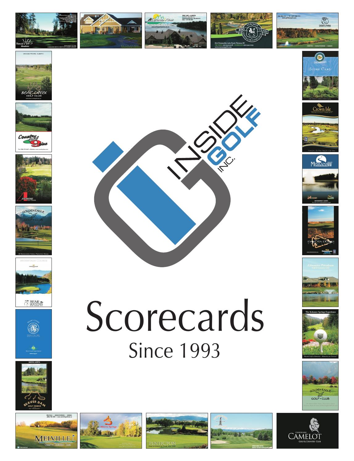 Inside Golf Scorecard Catalogue by Inside Golf Inc. - Issuu