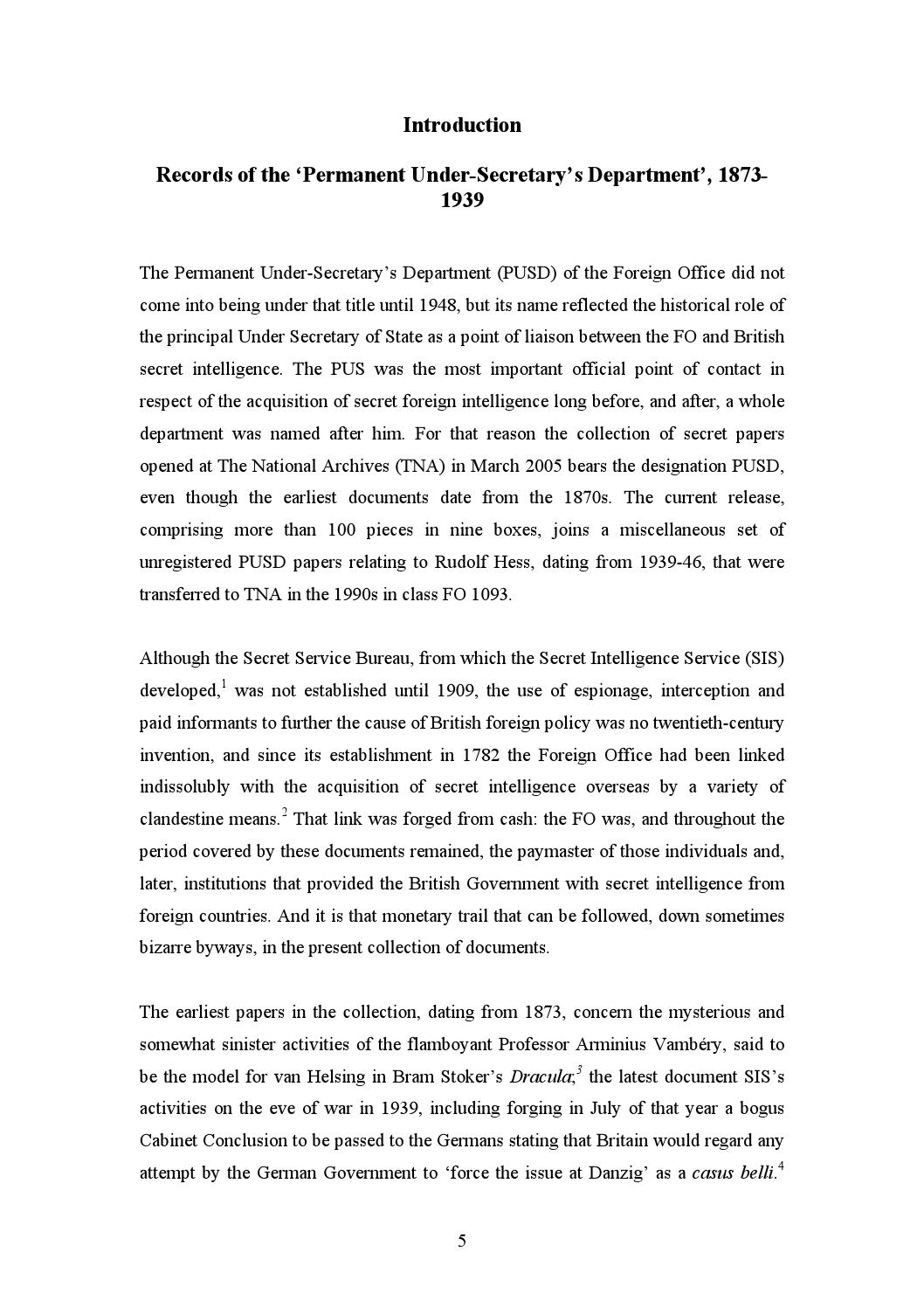 The Records of the Permanent Under-Secretary's Department, 1873-1939 by ...