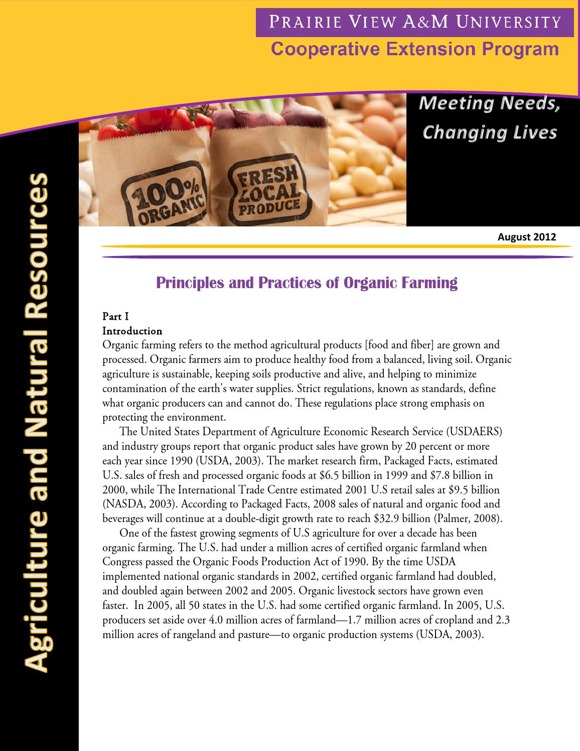 Principles and Practices of Organic Farming Part 1 by PVAMUCAHS - Issuu