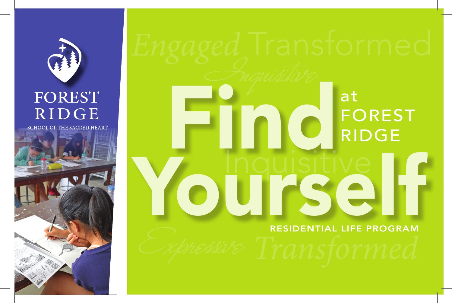 Forest Ridge Residential Life Brochure 2014-15 by Forest Ridge School ...
