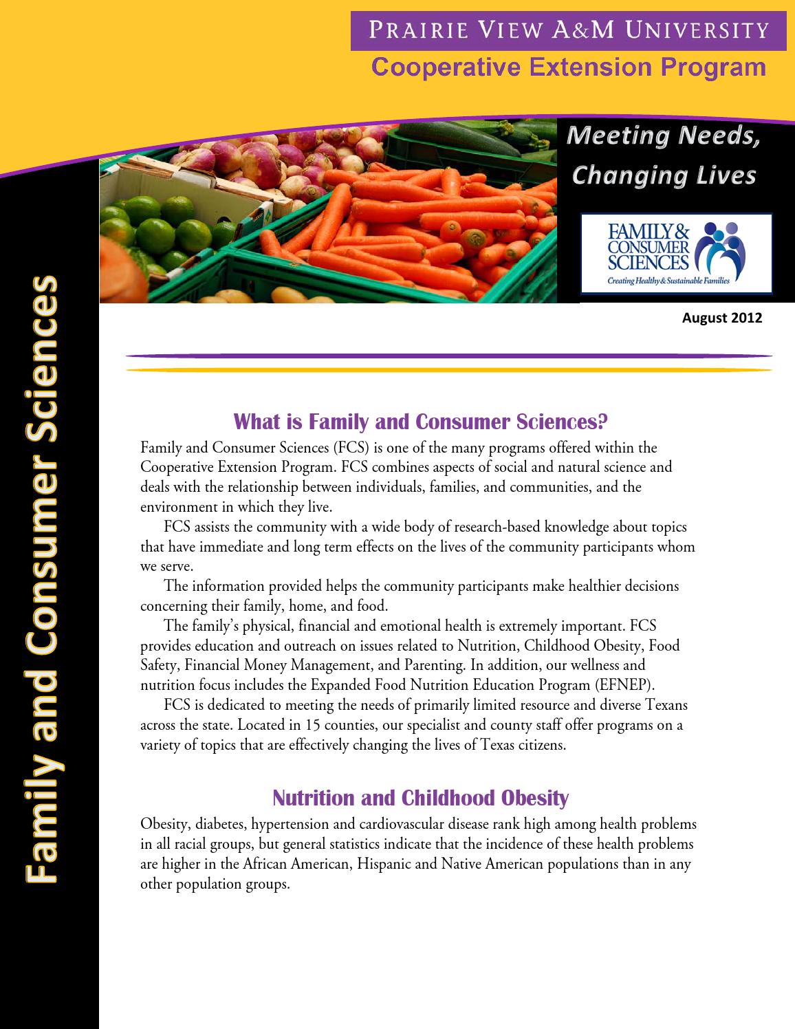 What is Family and Consumer Sciences? by PVAMUCAHS - Issuu