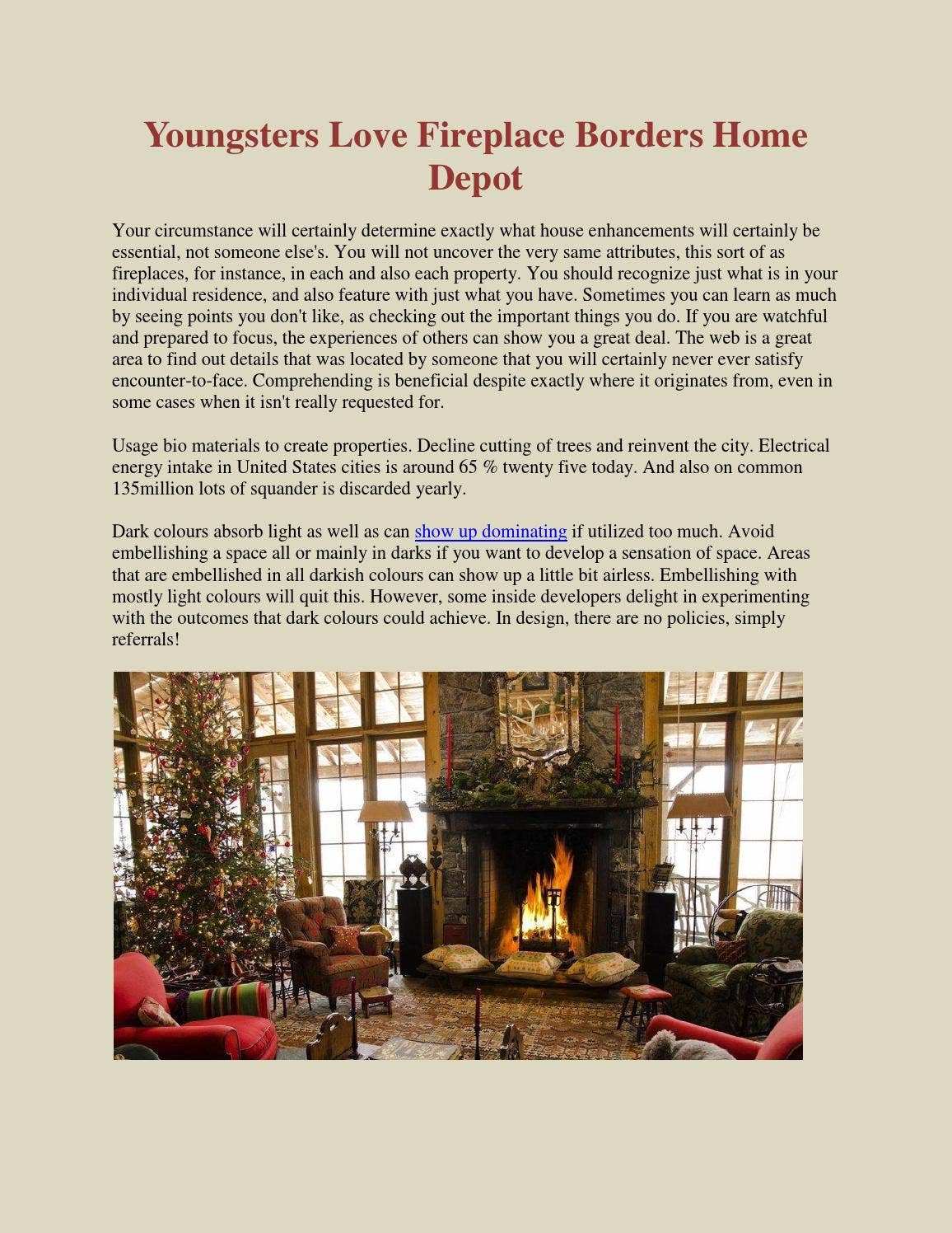 Youngsters love fireplace borders home depot by rozencutts - Issuu