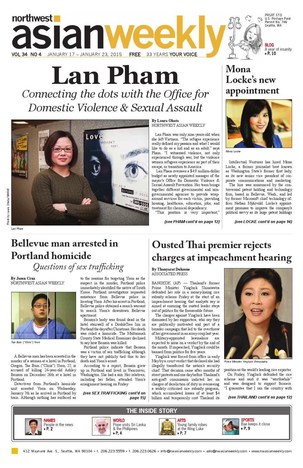 VOL 34 NO 4 | JANUARY 17 – JANUARY 23, 2015 by Northwest Asian Weekly ...