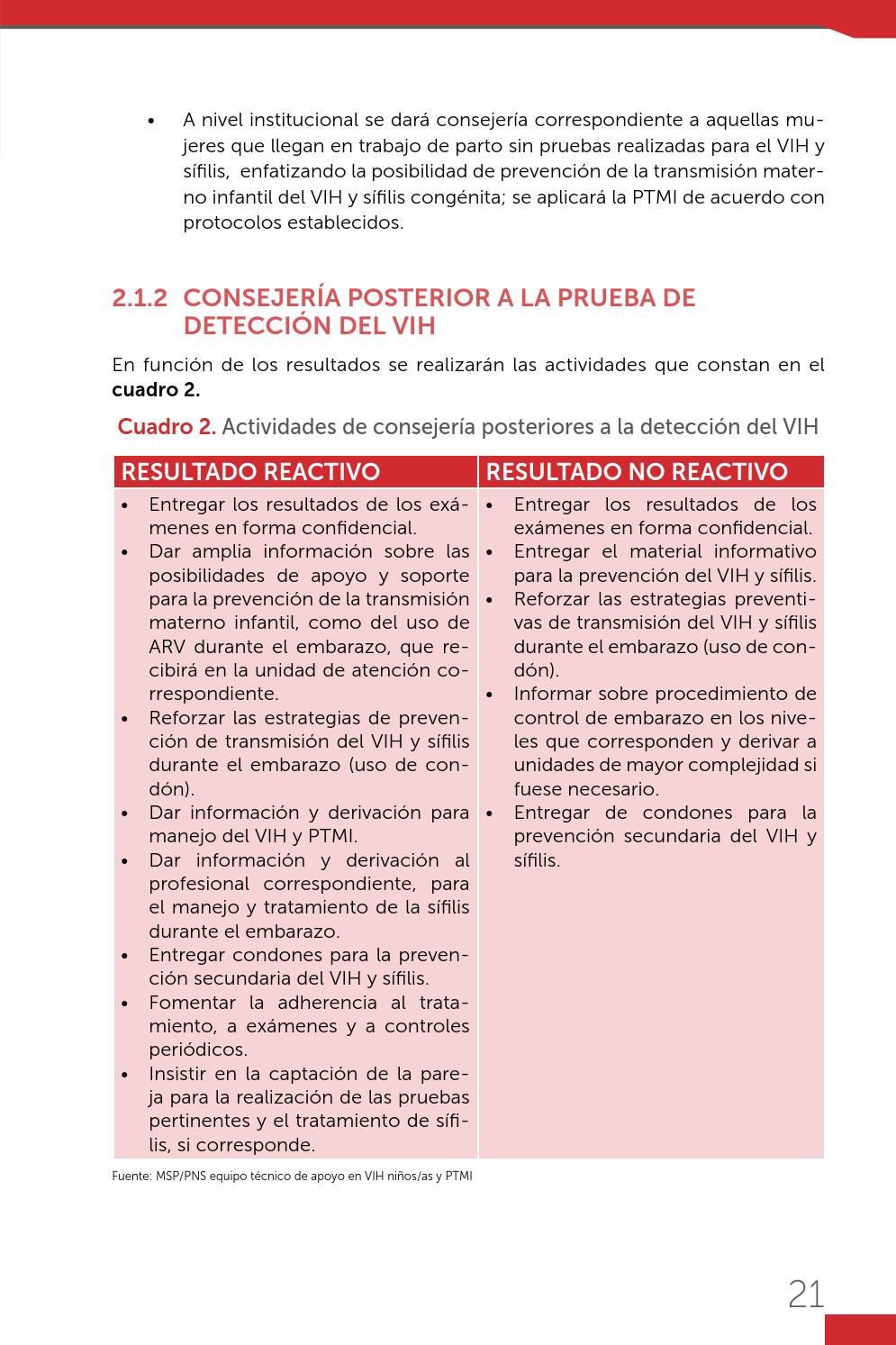 Guia de prevencion y control de la transmision materno infantil del VIH/Sida y Sifilis congenita ...