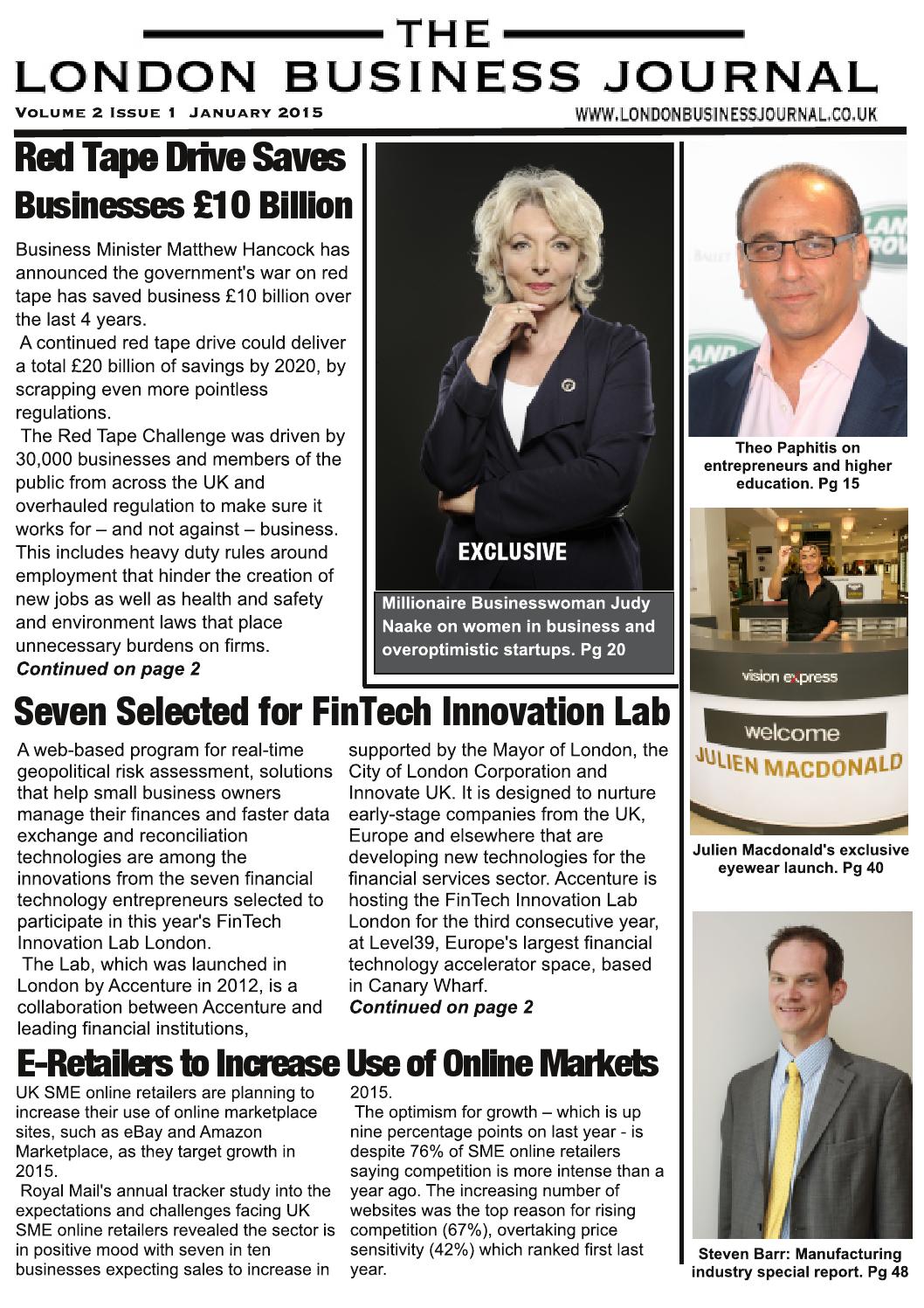 The london business journal volume 2 issue 1 january 2015 by The London ...