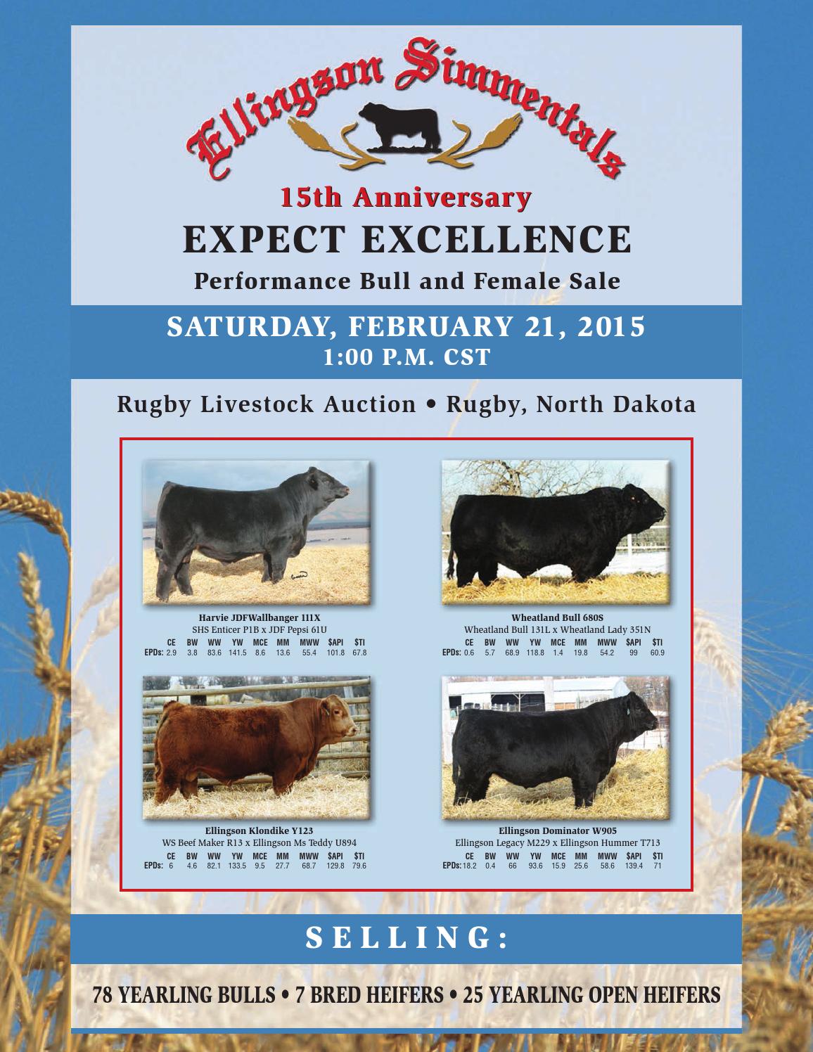 Ellingson Simmentals - 15th Anniversary Performance Bull and Female ...