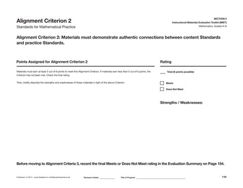 Toolkit for Evaluating the Alignment of Instructional and Assessment ...