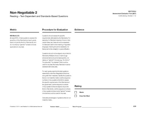 Toolkit for Evaluating the Alignment of Instructional and Assessment ...