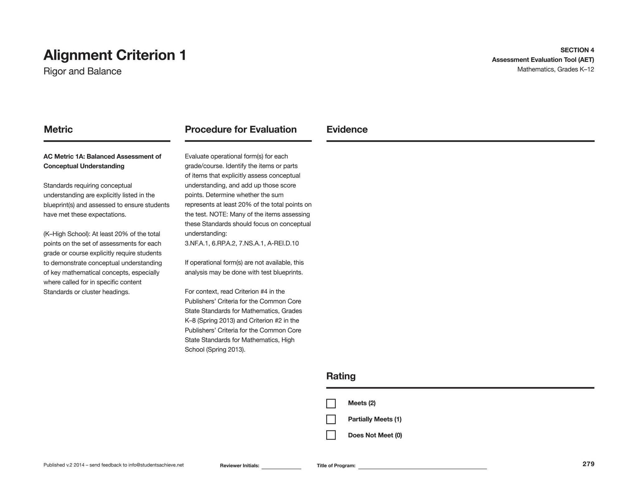 Toolkit for Evaluating the Alignment of Instructional and Assessment ...