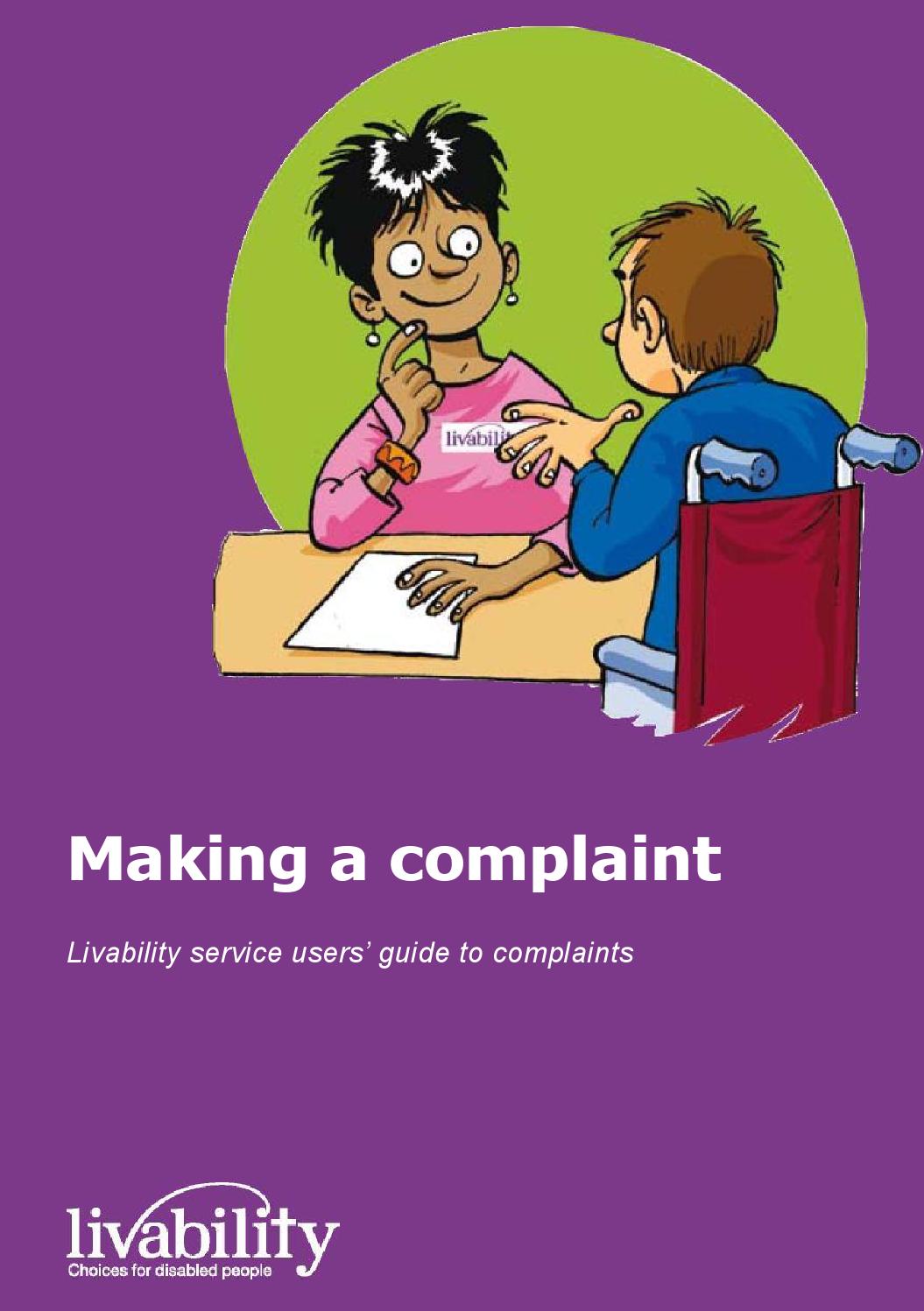 Complaints easy read jan 15 by Livability UK - Issuu